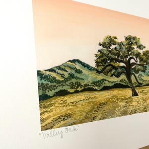 Valley Oak Print | California Art Landscape Scene | Giclee Print of an ...