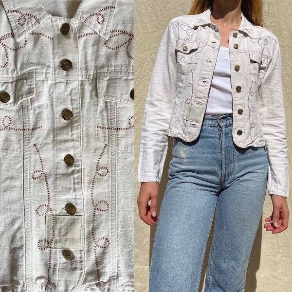 Ivory Cropped Jacket - Etsy