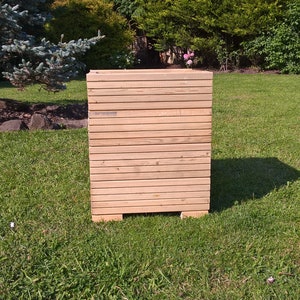 Large Square Wooden Garden Planter Wood Decking Plant Box - Etsy UK