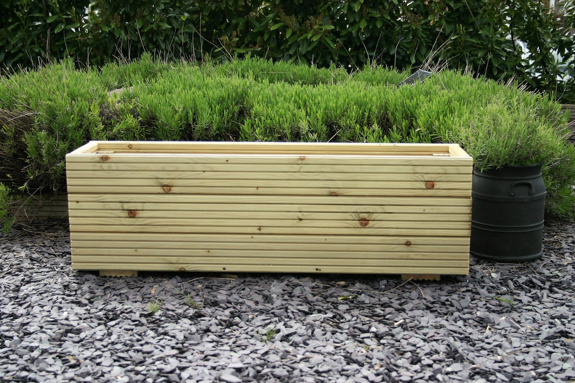 Extra Large Tall Deep Wooden Garden Trough Patio Planter | Etsy