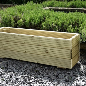 Extra Large Tall Deep Wooden Garden Trough Patio Planter - Etsy