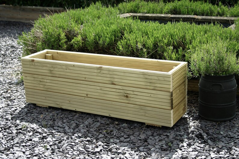 Extra Large Tall Deep Wooden Garden Trough Patio Planter - Etsy UK