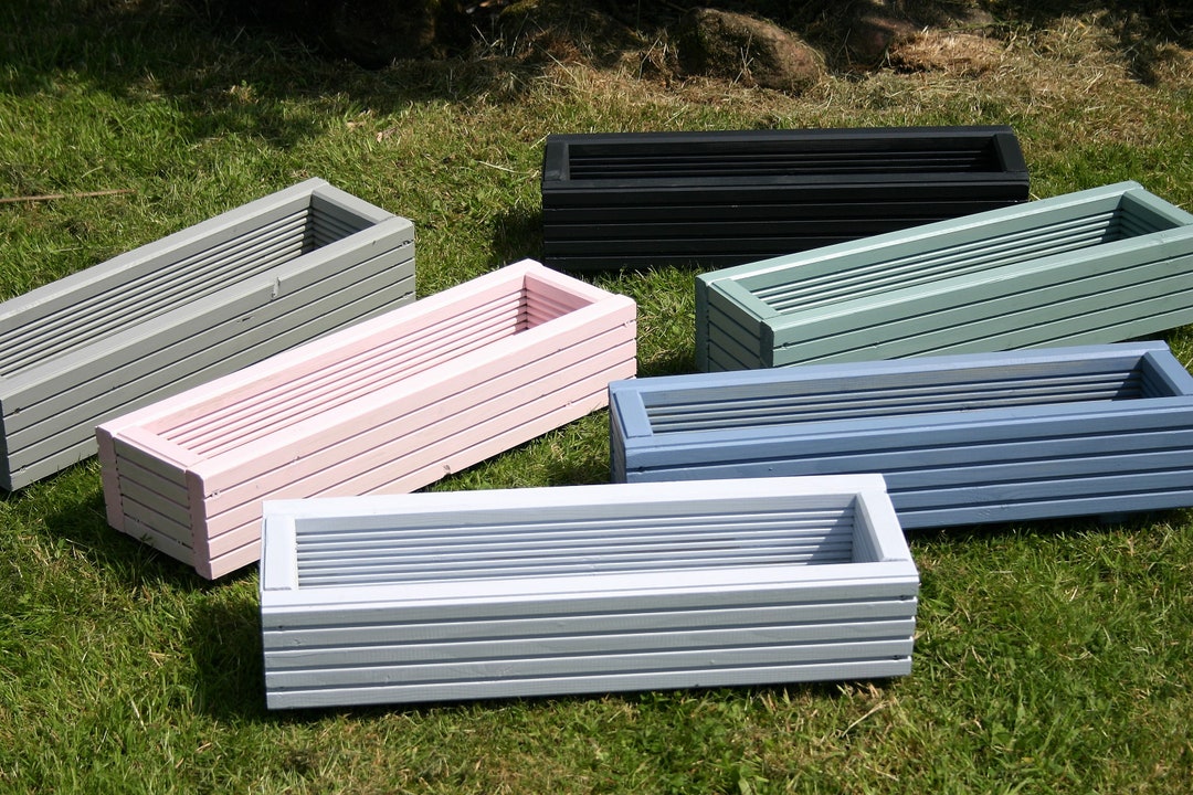 Painted Windowbox Colour Window Box Trough Planter Herb Flower Garden ...