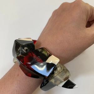 Vintage Sobral Bracelet Brazilian Designer in Paris Red Multicolor ...