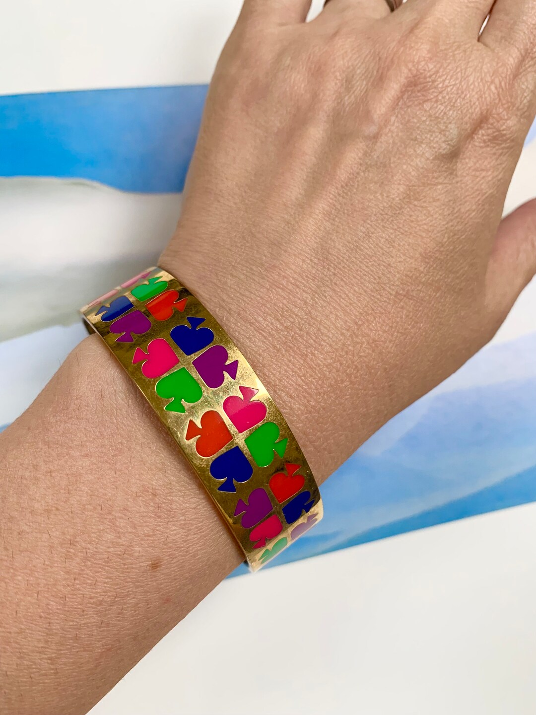 Vintage Kate Spade Play Your Cards Right Multicolor Bracelet Great Gift ...