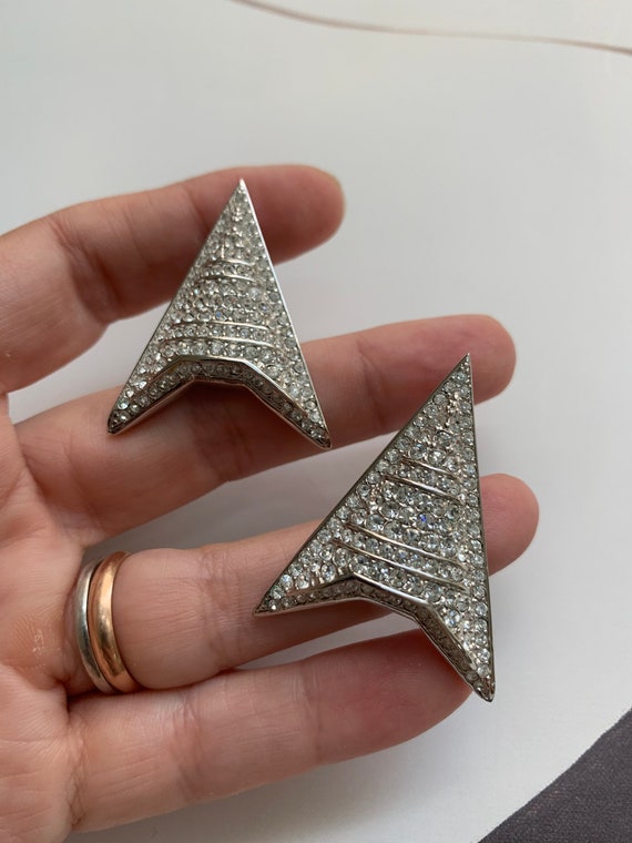 RARE Vintage Christian Dior Rhinestone And Silver Tri… - Gem