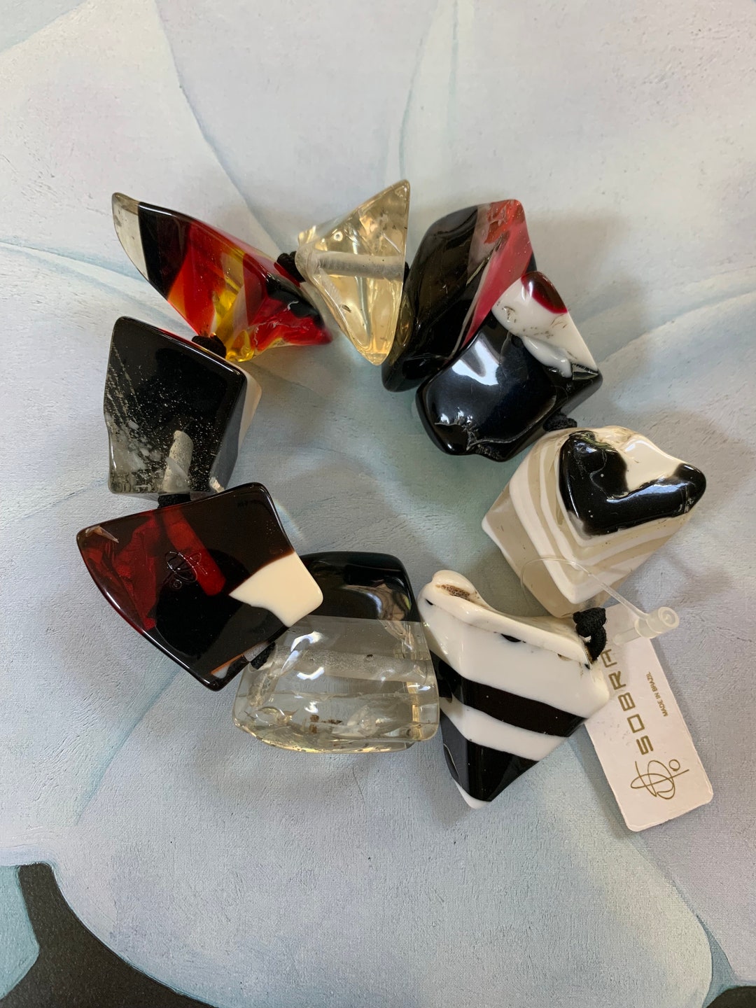 Vintage Sobral Bracelet Brazilian Designer in Paris Red Multicolor ...