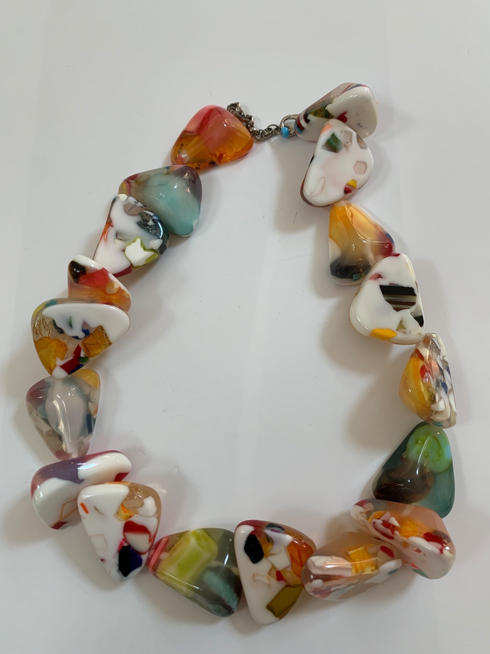 Vintage Sobral Modernist Necklace Multicolor Necklace Polygon Beads ...