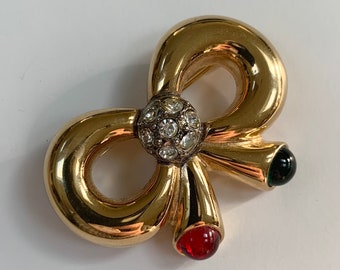 Joan Rivers Bow Brooch - Etsy