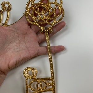 Incredible Vintage KJL Huge Key Necklace - Stunning Statement Piece for ...