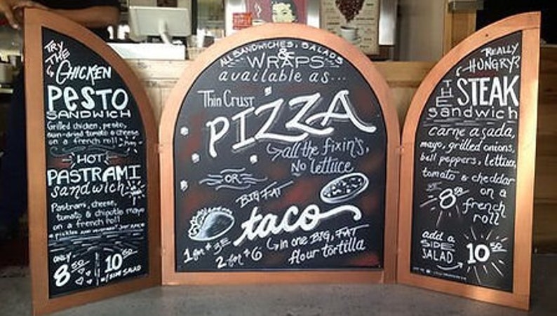 Hand-lettered Chalkboard Menus (hardware Included) / Made-to-order ...