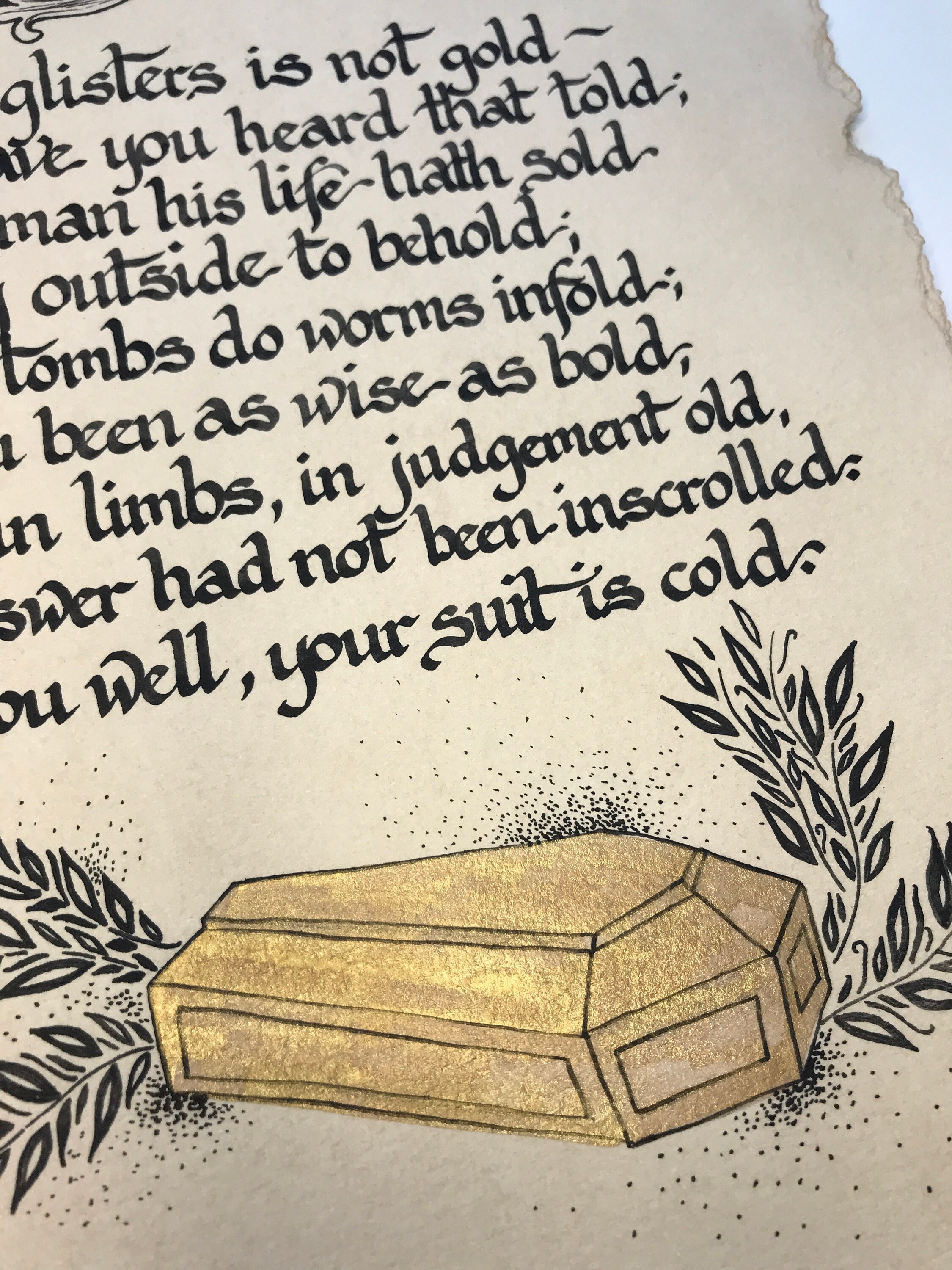 The Gold Tomb Riddle by Shakespeare / 8 X 11.5 - Etsy