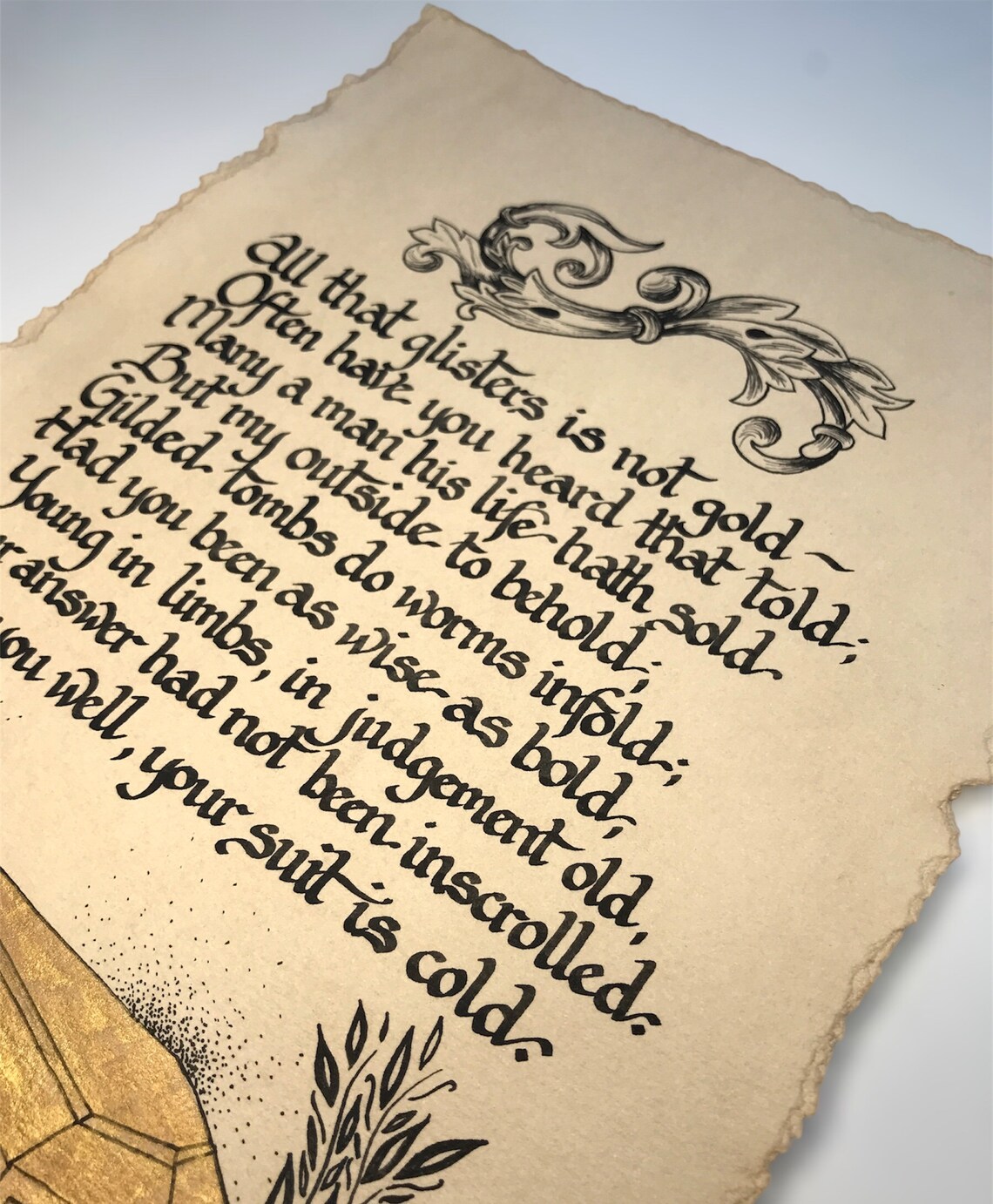 The Gold Tomb Riddle by Shakespeare / 8 X 11.5 - Etsy