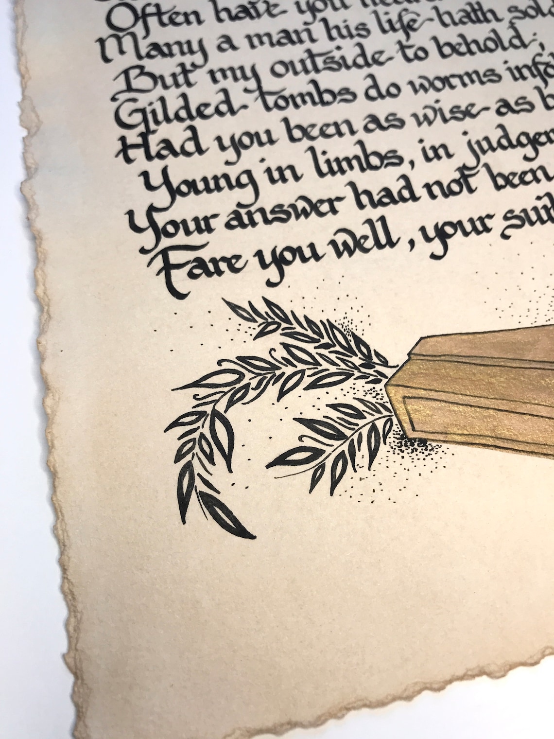 The Gold Tomb Riddle by Shakespeare / 8 X 11.5 - Etsy