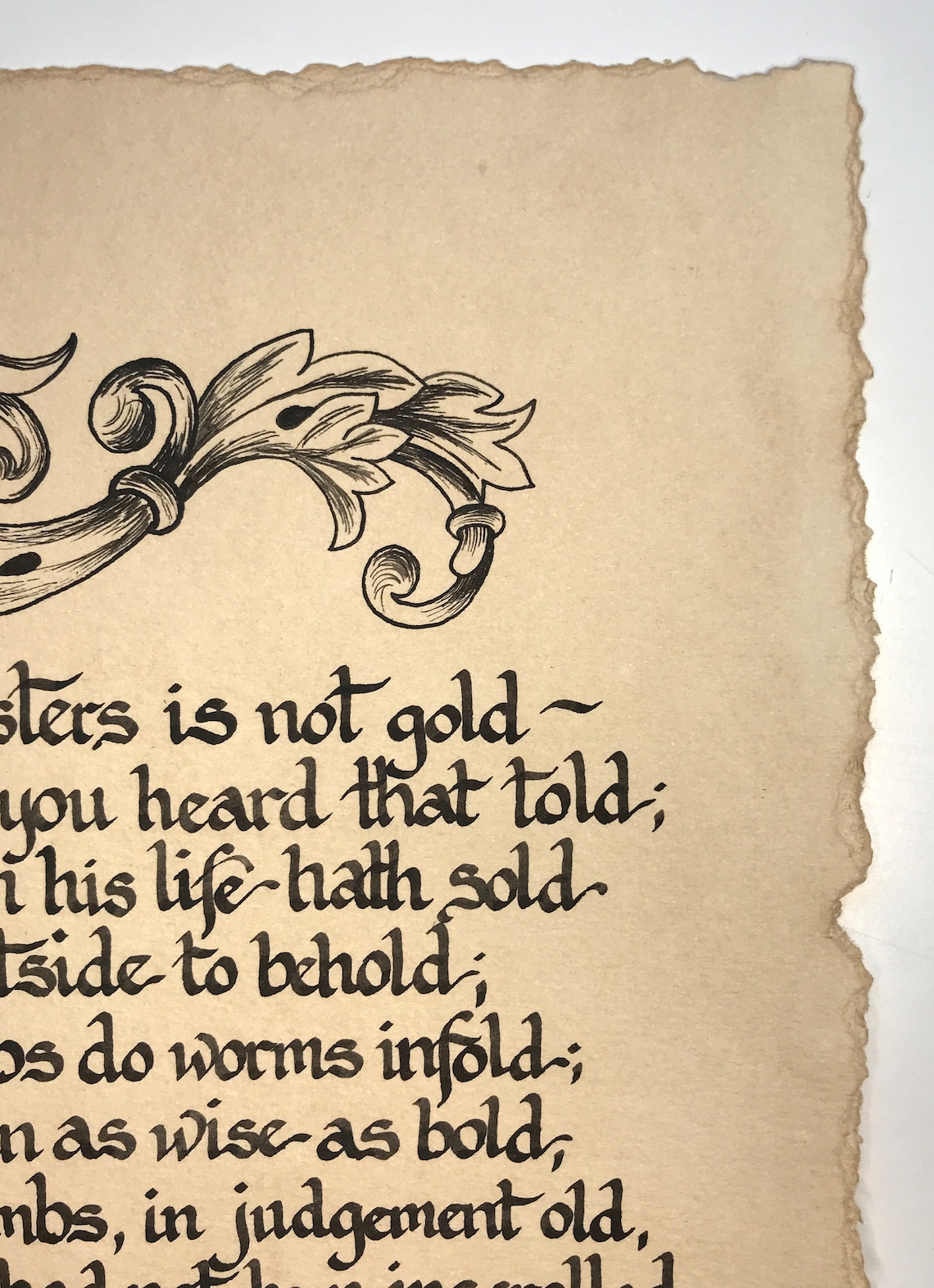 The Gold Tomb Riddle by Shakespeare / 8 X 11.5 - Etsy
