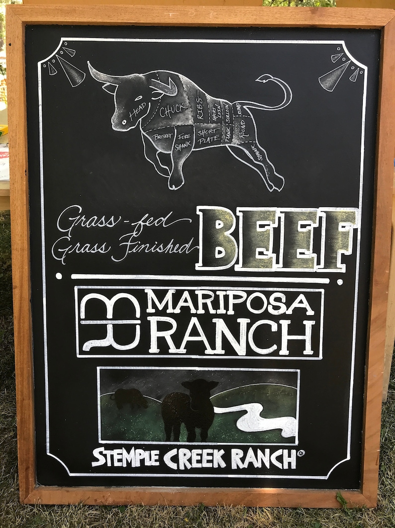 Hand-lettered Chalkboard Menus (hardware Included) / Made-to-order ...