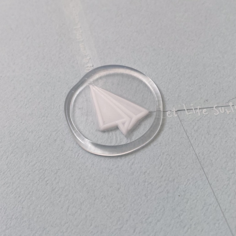 Clear Paper Airplane Wax Seal Stickers, Hand-pressed 3D Stickers (set ...