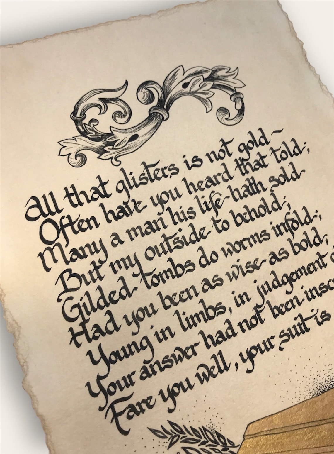 The Gold Tomb Riddle by Shakespeare / 8 X 11.5 - Etsy
