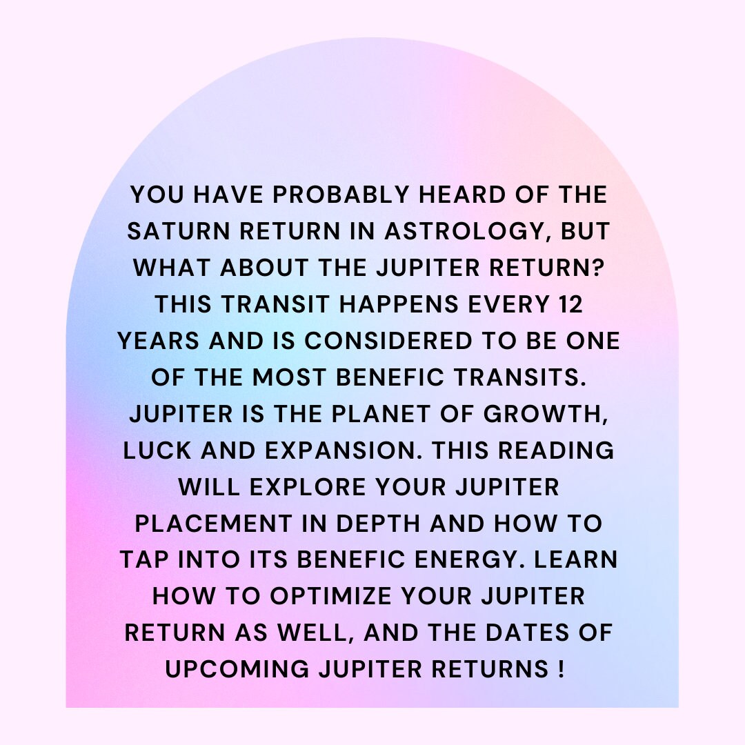 Jupiter Return Astrology Reading, Jupiter Return, Astrology Reading ...