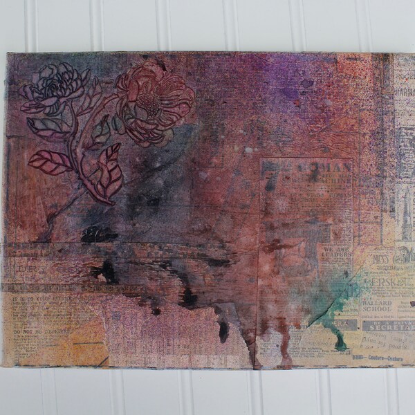 Flower Mixed Media - Etsy