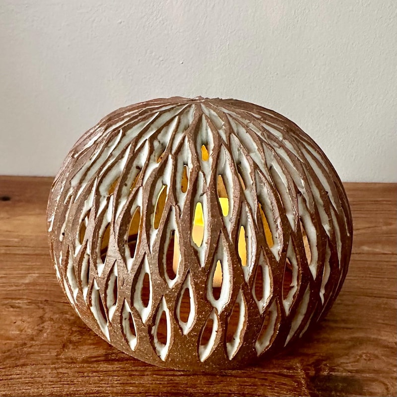 Pottery Luminary - Etsy