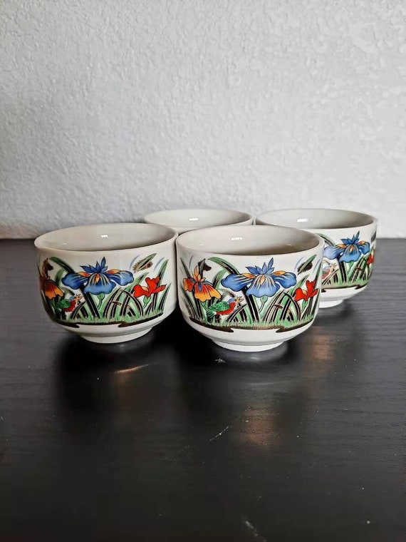 Exquisite Jiu Gu 九谷 Tea Cup Set of 4 Made in Japan - Etsy