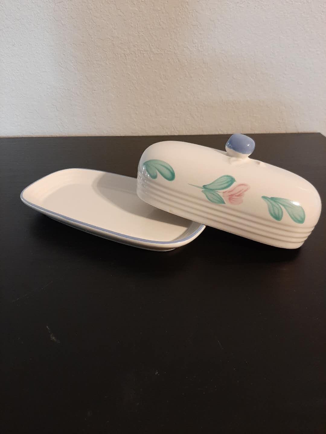 International China Company Stoneware Butter Dish Plate Made in Taiwan ...