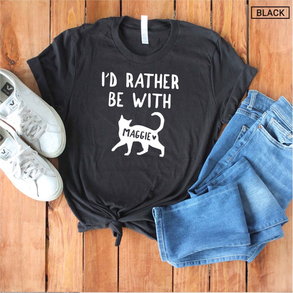 Unisex Personalized Cat Shirt Custom Cat Shirt Funny Cat Etsy