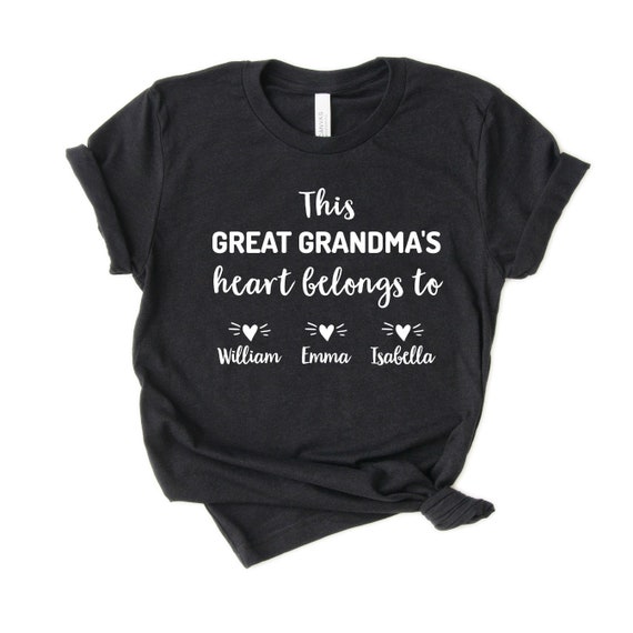 Personalized Great Grandma Shirt Custom Unisex Shirt Gift - Etsy