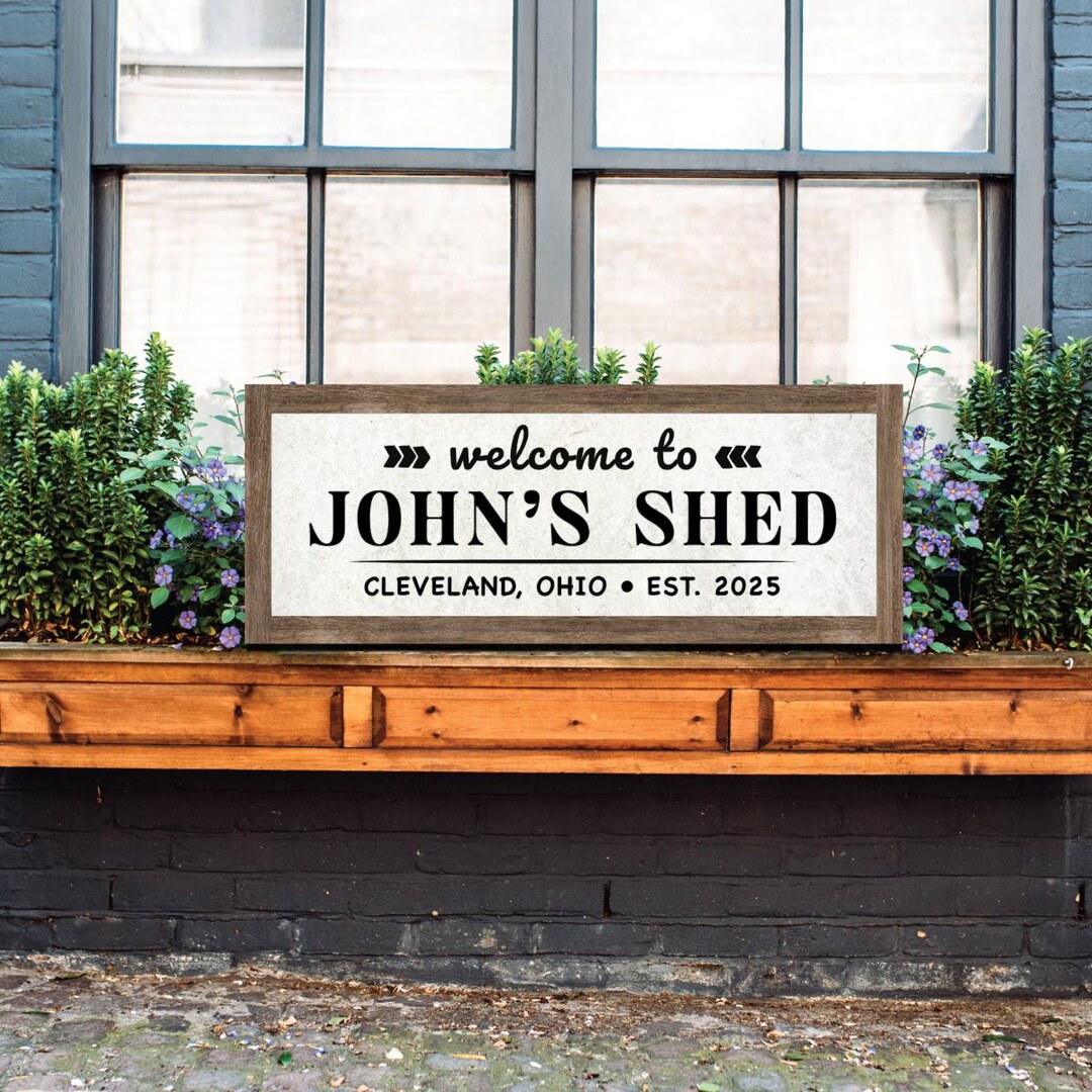 Personalized Shed Sign, Custom House Wood Decor, Gift - Etsy