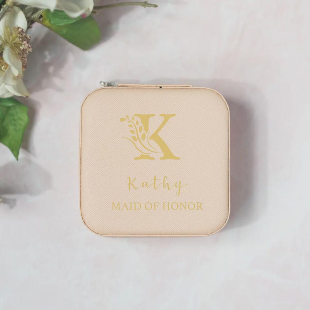 Personalized Jewelry Box With Name & Title, Bridesmaid Maid of Honor ...
