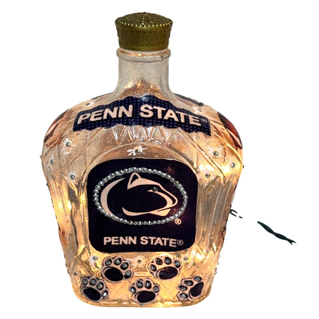 PENN STATE Designer Liqueur Style Bottle W/ Lights unique Gift Idea - Etsy