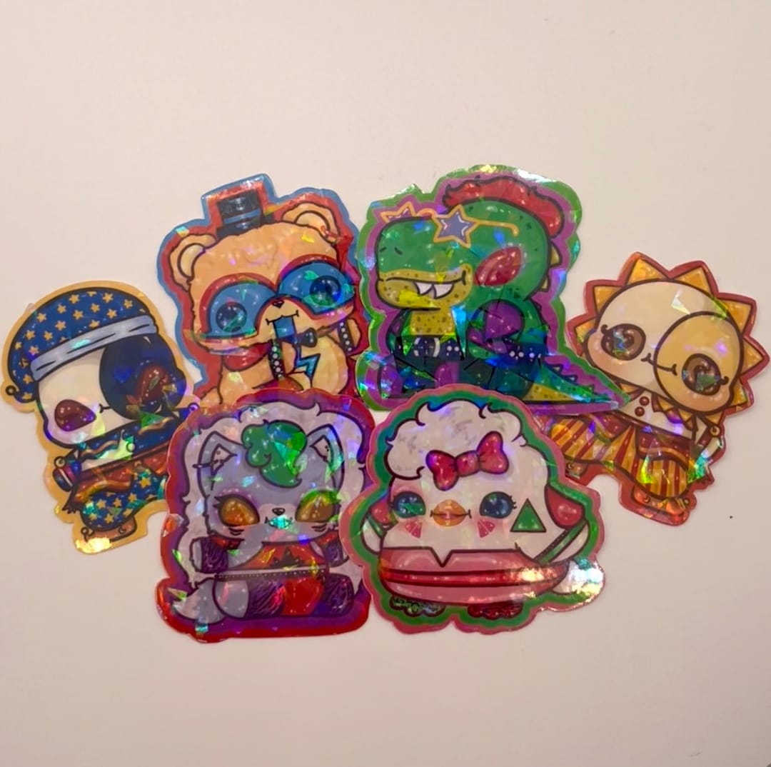 FNAF Security Breach Plushie Stickers! // Kawaii, Five Nights at Freddy ...