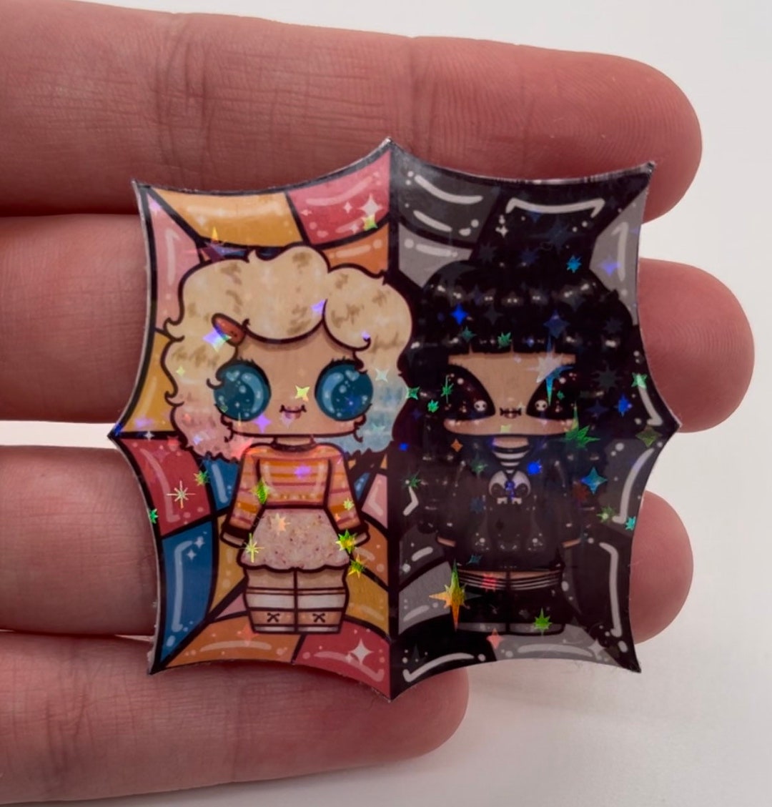 Wednesday and Enid Vinyl Sticker // Kawaii Fan Art Addams - Etsy