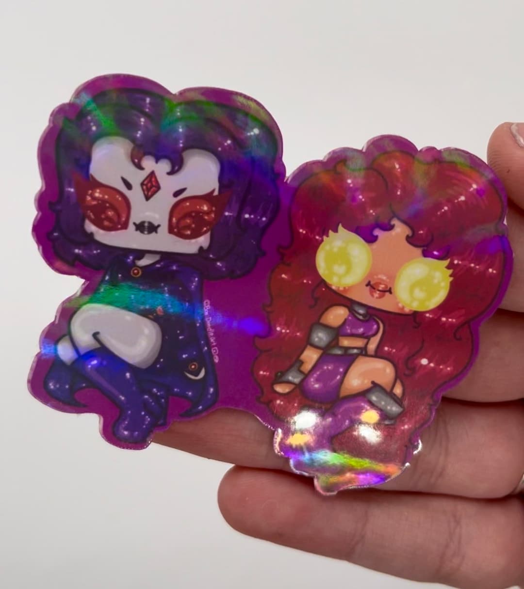 Raven and Starfire Best Friends Sticker Set! // Kawaii, Aesthetic ...