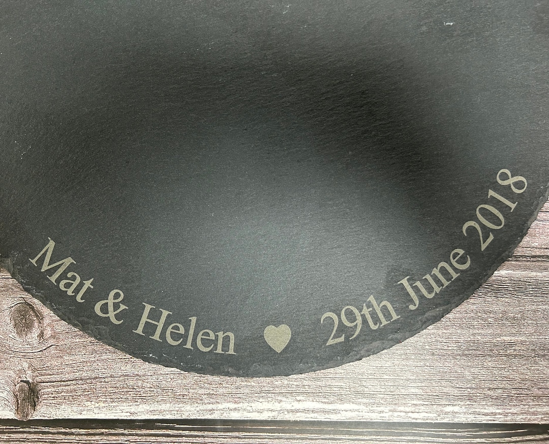 Personalised Slate Cake Stand / Platter, Wedding, Birthday, Engagement ...