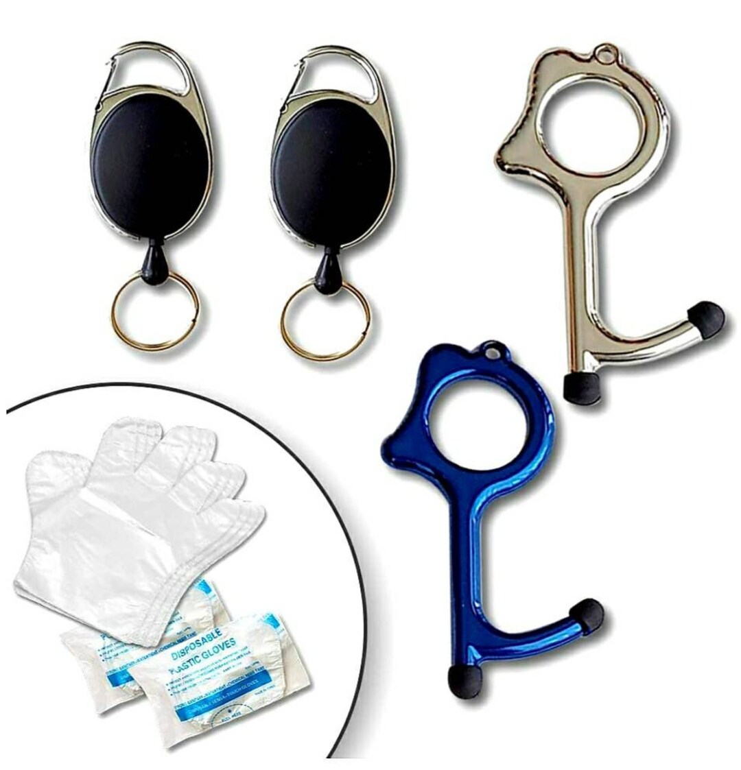 Hands Free Door Openers GERM Avoid Kit Stylus, Retractable Keychains ...
