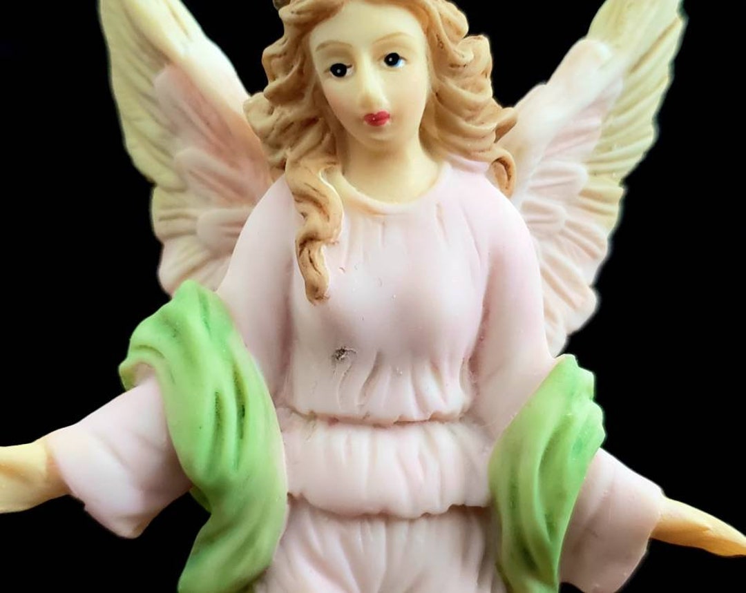 Vintage Guardian Angel Hand Painted Guardian Angel Collection Lovely ...