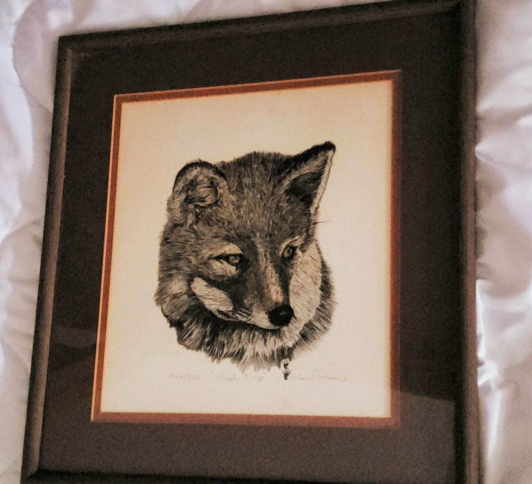 Red Fox Signed Lithograph Alan E Carman Signed and Numbered Print ...