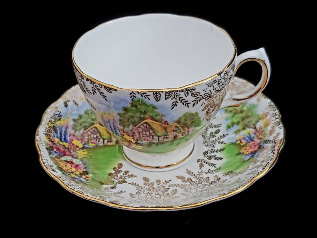 Vintage Mayfair China Cup and Saucer Porcelain Made in England Tea Cup ...