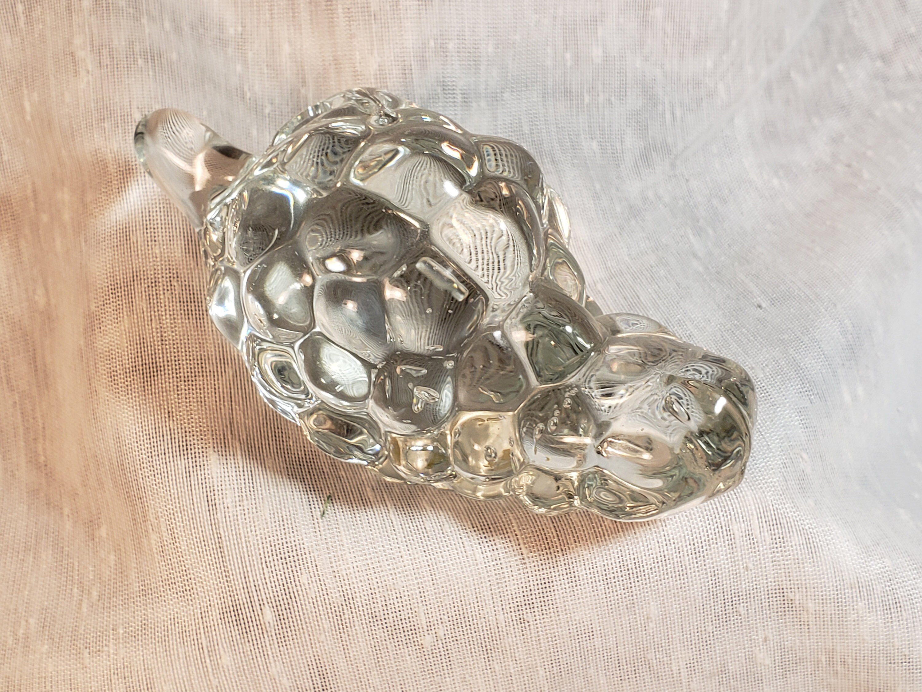Vintage Glass Grapes Paperweight Clear Glass Grape Cluster Paper Weight Crystal Vintage, Home ...