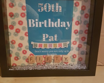 50th birthday frame | Etsy