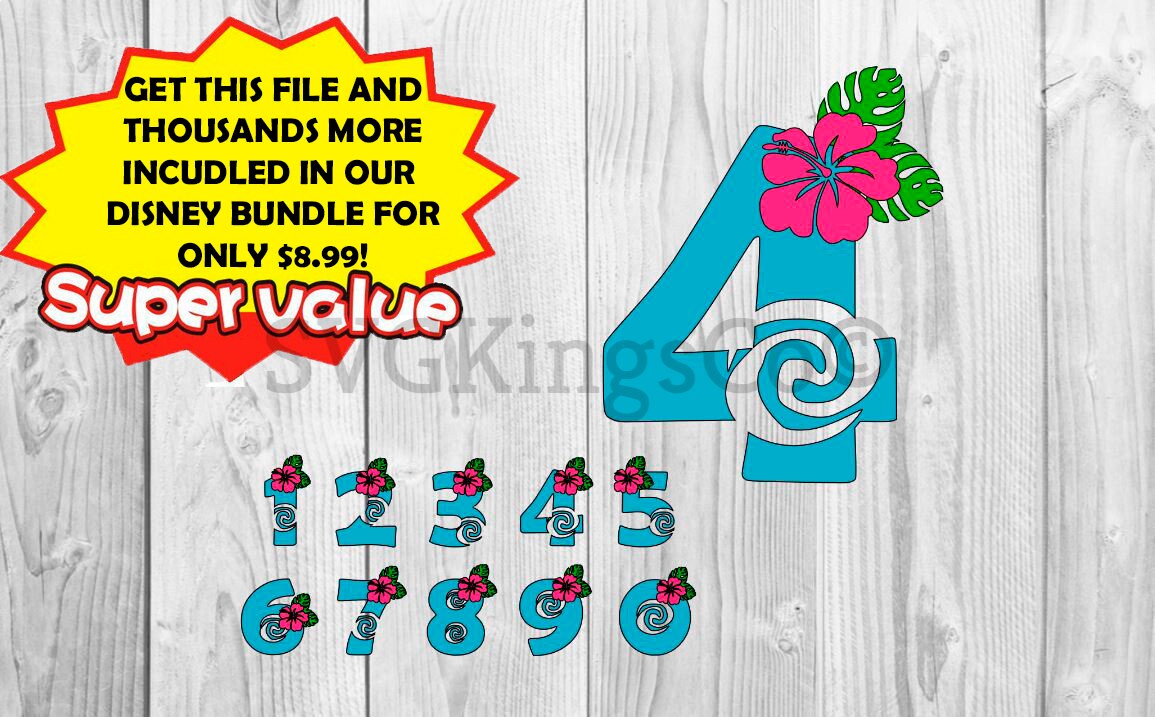 Moana Font Svg Moana Numbers Svg Moana Svg Disney Svg Etsy | Images and ...