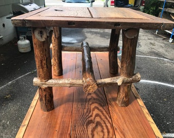 Log end table | Etsy