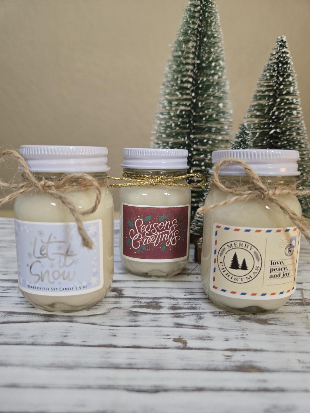 Christmas Mini Candles Bundle, Party Favors, Wedding Favors, Small ...