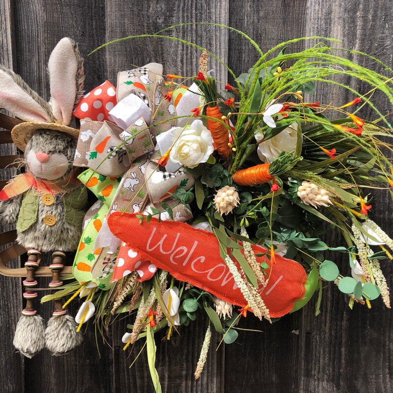 Rabbit Wreath - Etsy