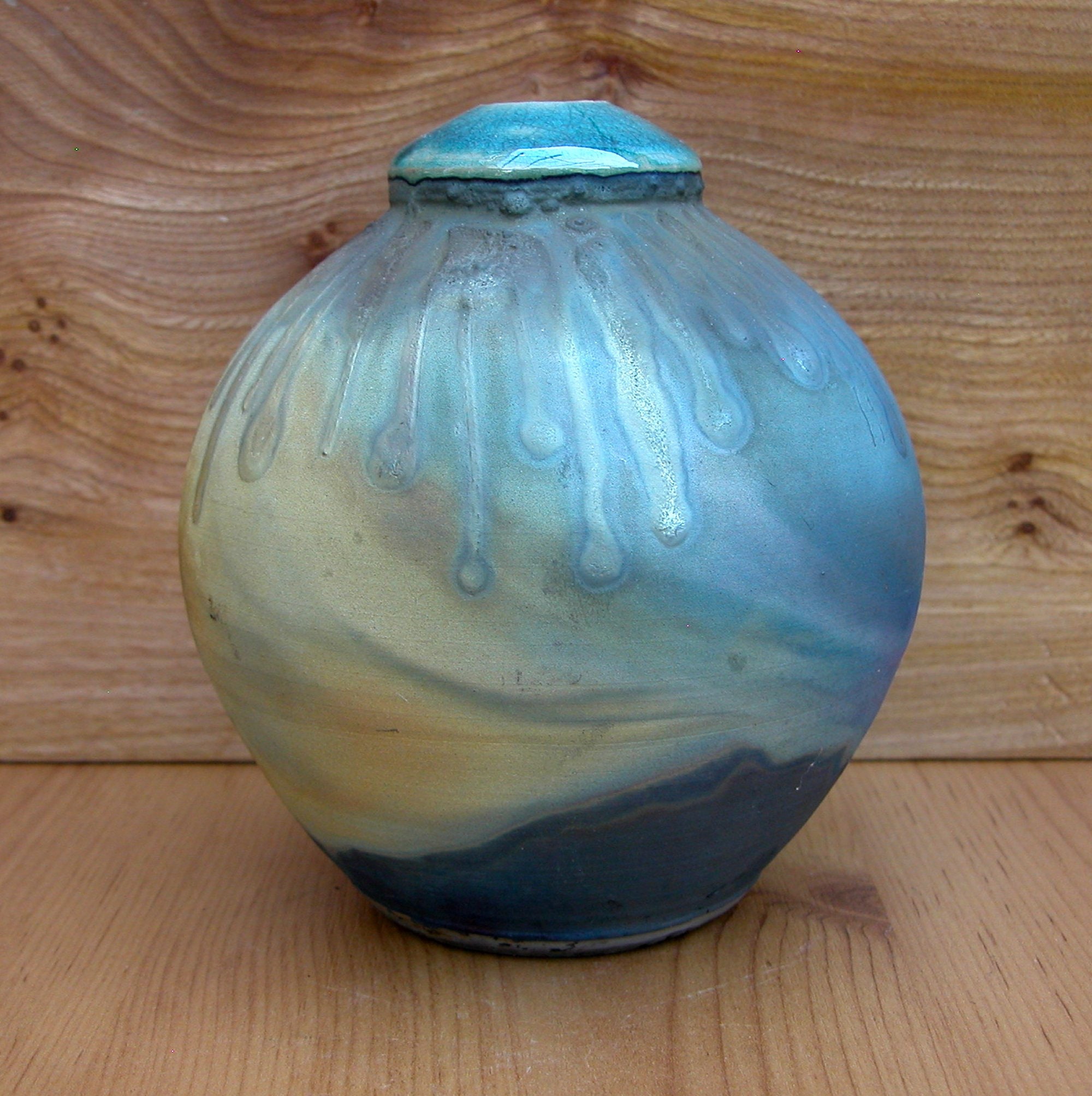 Copper Fumed Raku Ceramic Vase Made by Simon Eeles, , Hand Thrown ...