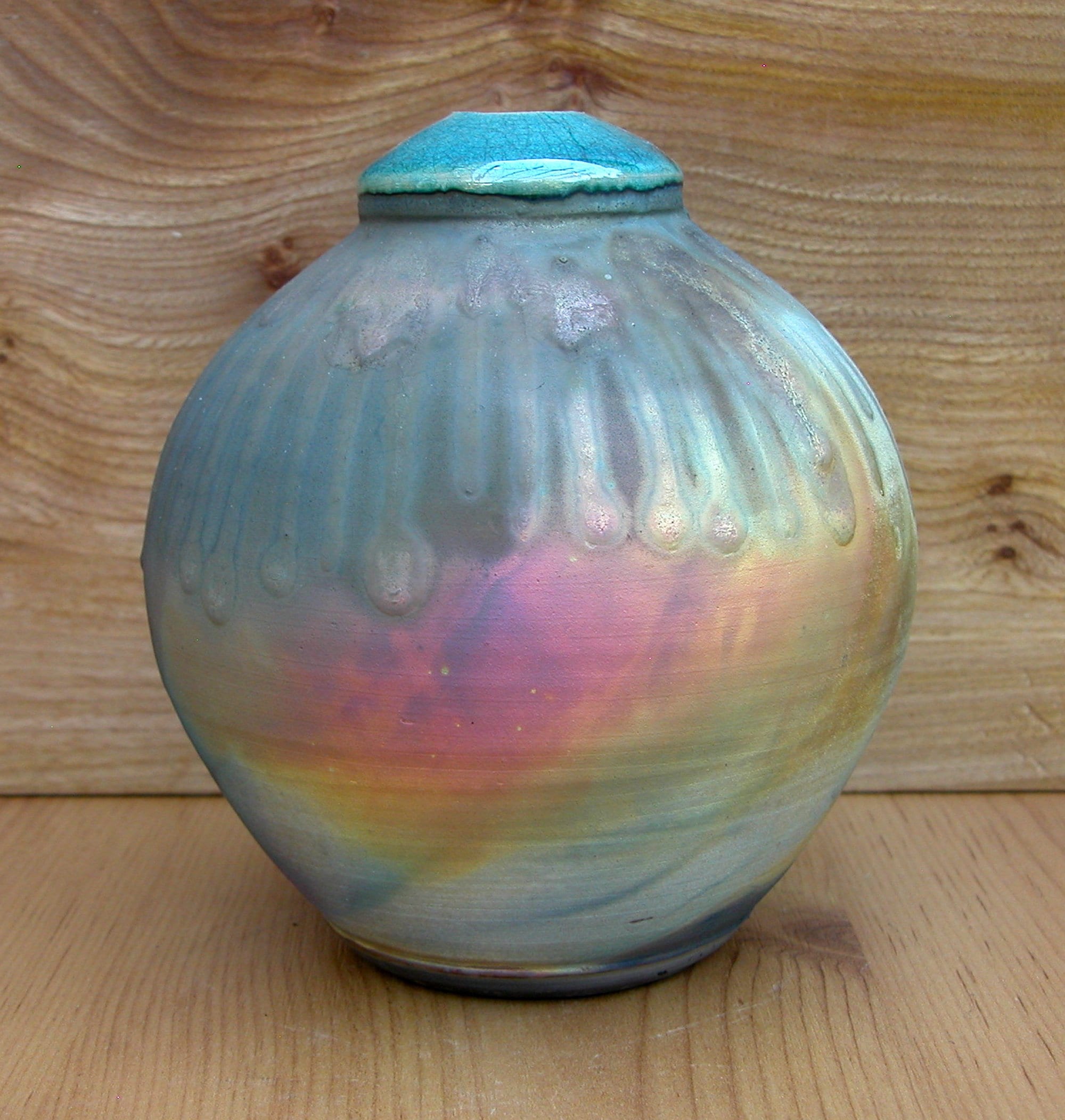 Copper Fumed Raku Ceramic Vase Made by Simon Eeles, , Hand Thrown ...
