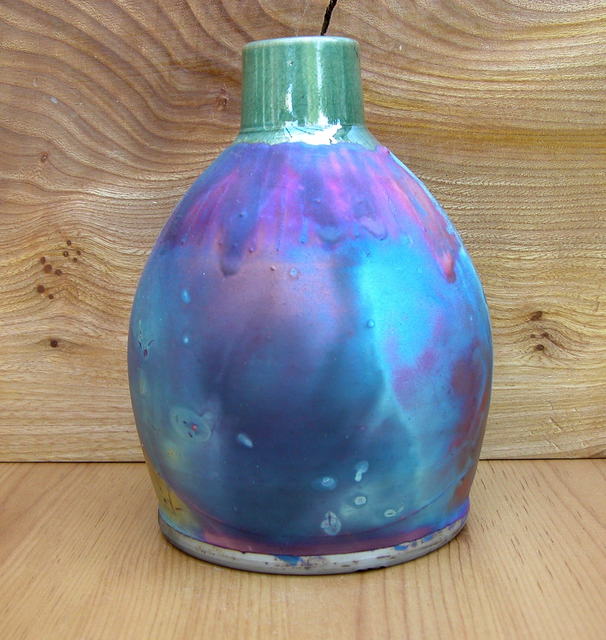 Copper Fumed Raku Ceramic Vase Made by Simon Eeles, , Hand Thrown ...