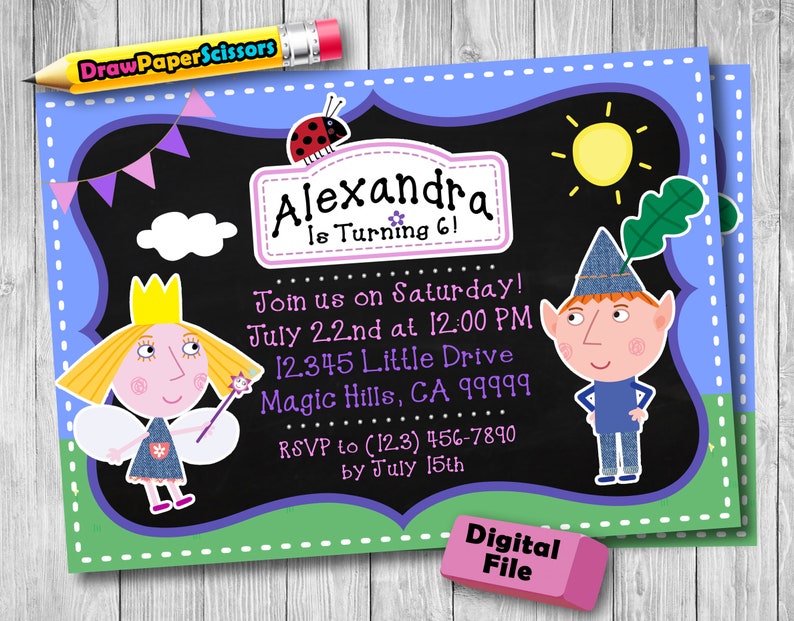 Ben and Holly's Little Kingdom Birthday Invitation - Etsy